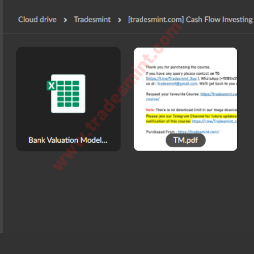 Cash Flow Investing - Bank Financial Model - Trades Mint