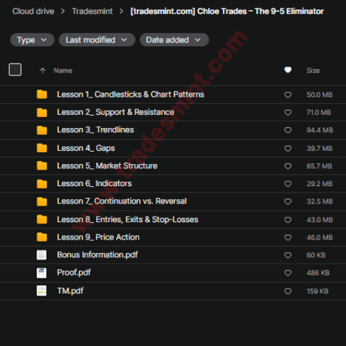 Chloe Trades – The 9-5 Eliminator - Trades Mint